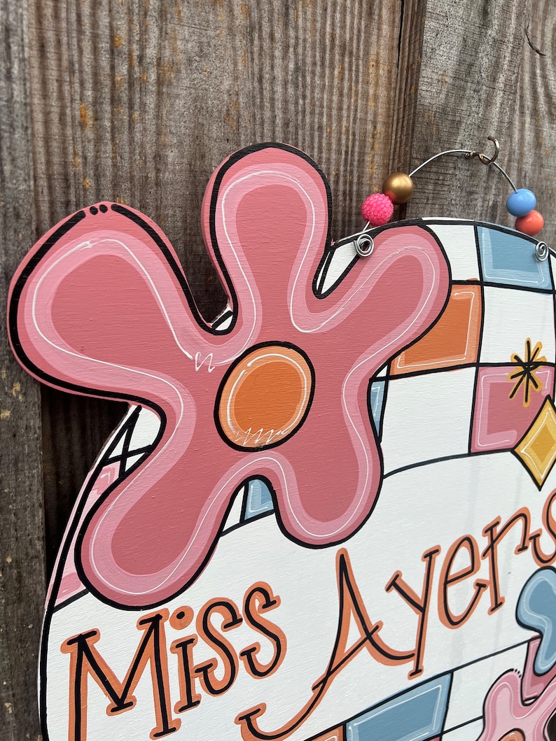 Disco Classroom Door Hanger, Teacher Door Hanger, Back to School, Door ...