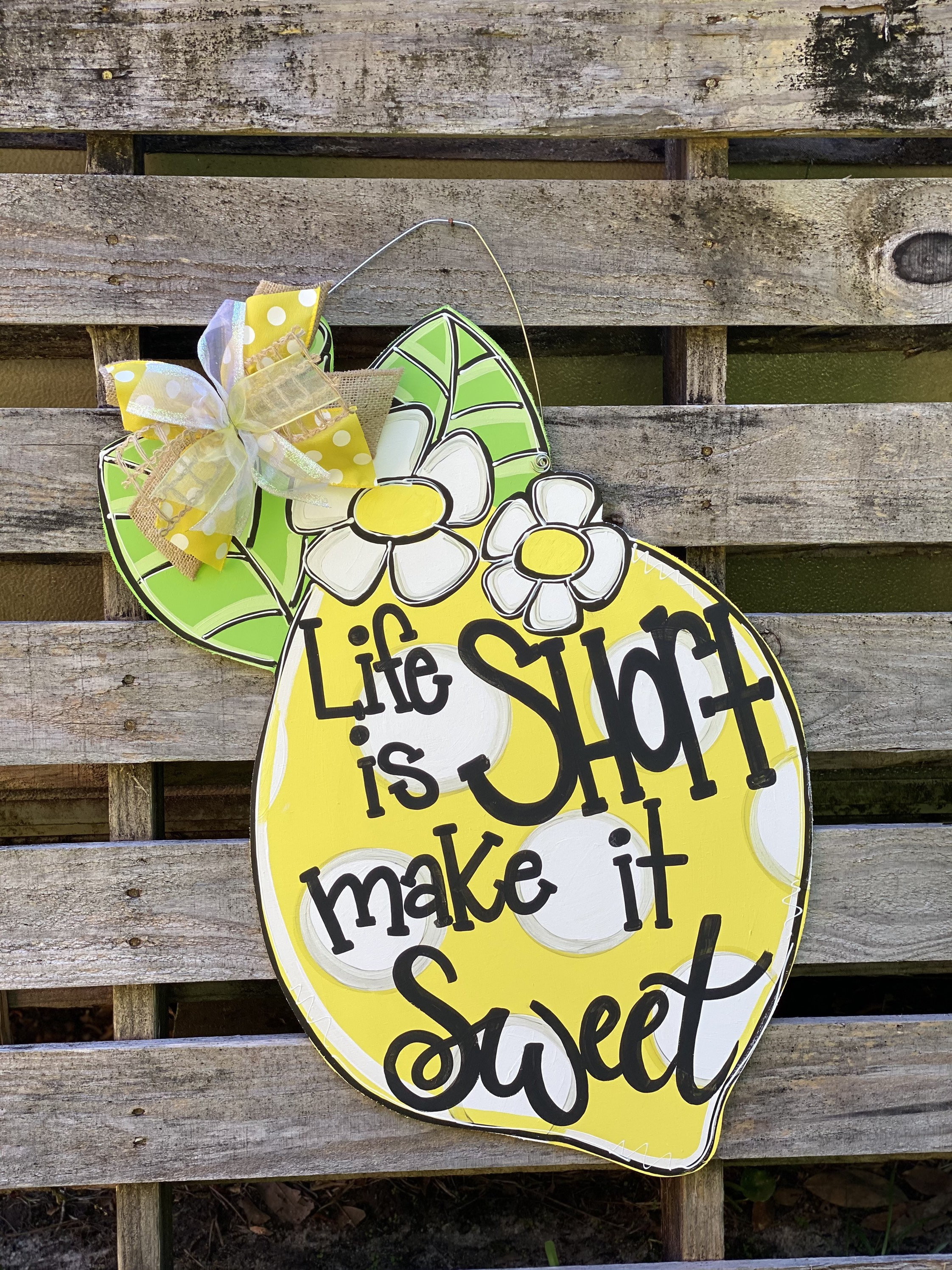 Lemon Door Hanger, Door Hanger, Summer Door Hanger - Etsy