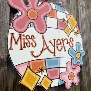 Disco Classroom Door Hanger, Teacher Door Hanger, Back to School, Door ...