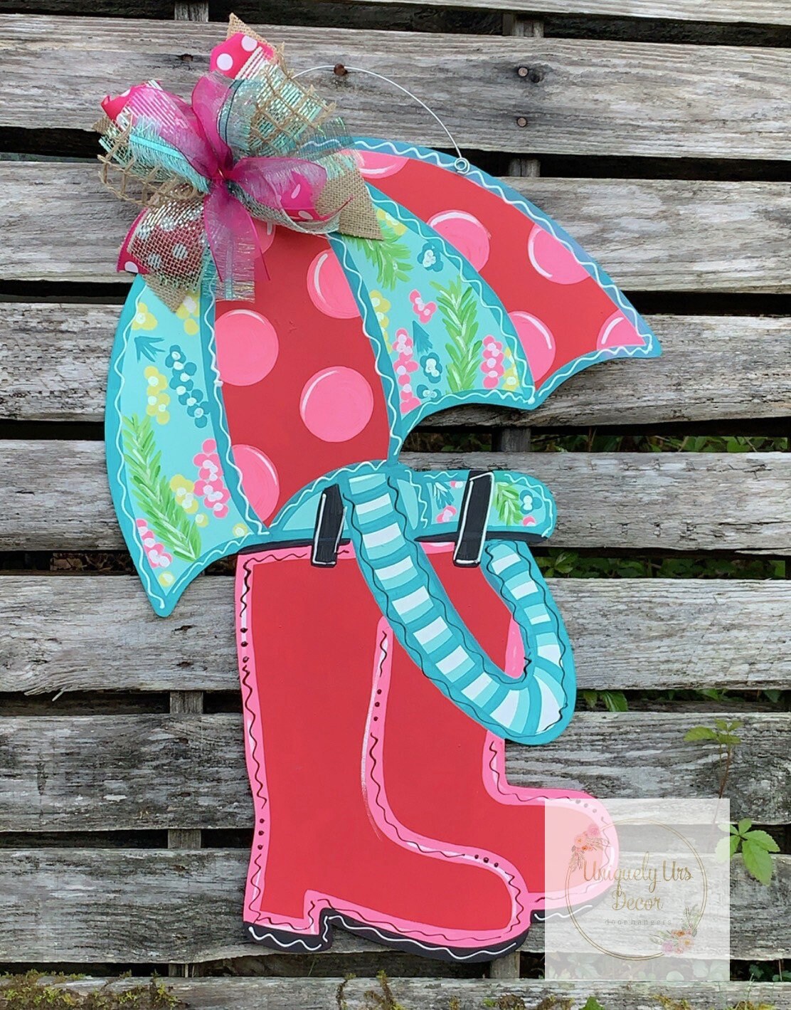 Spring Shower Door Hanger Umbrella Door Hanger Door Hanger Rain Boots Door Hanger