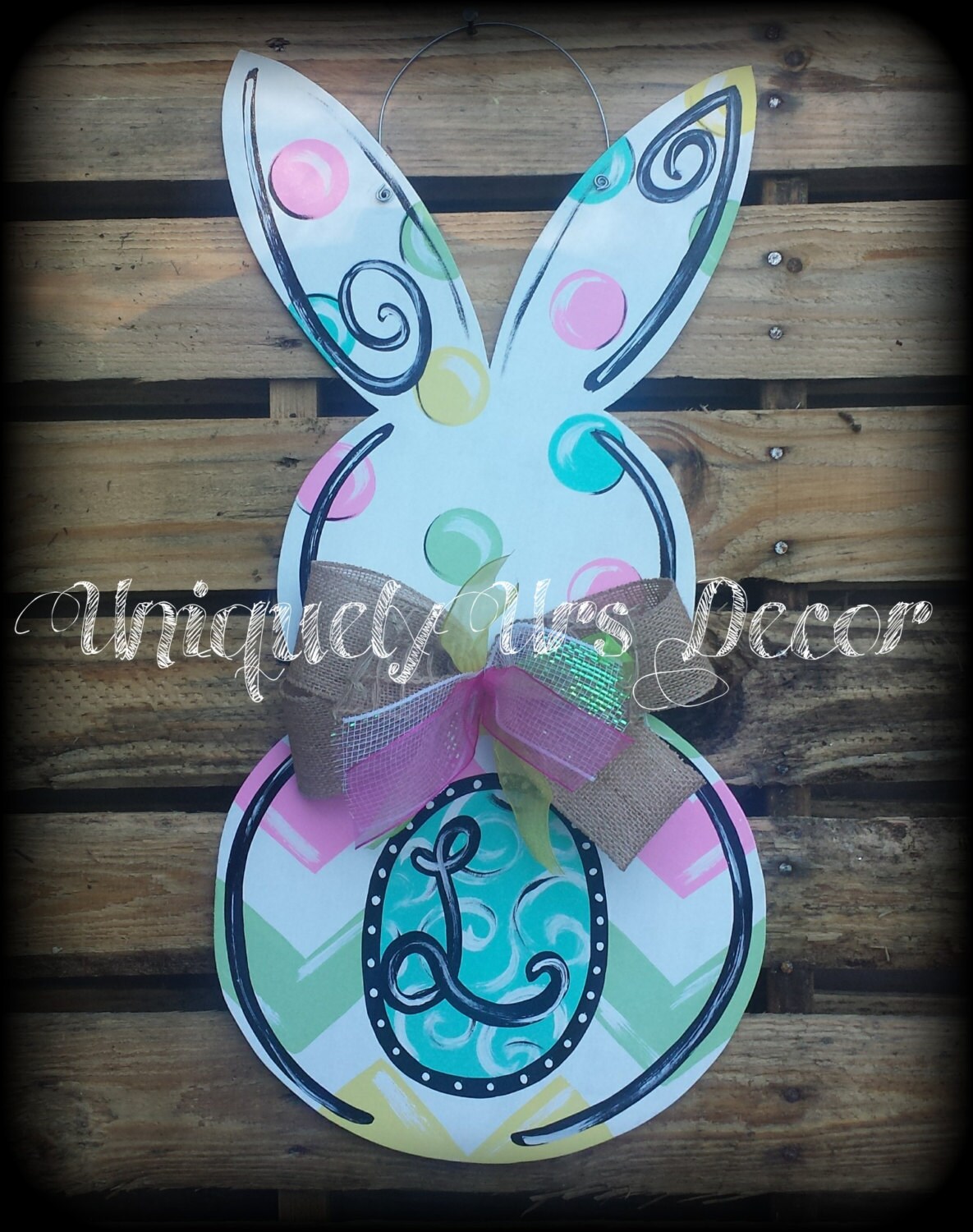 Easter Bunny Door Hanger Easter Door Hanger Bunny Door - Etsy