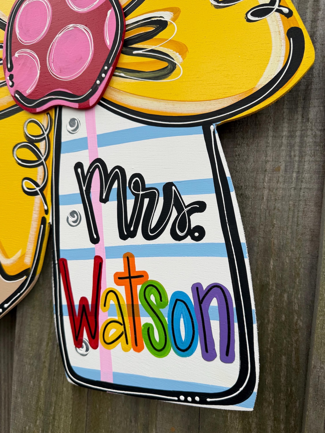 Classroom Door Hanger, Teacher Door Hanger, Door Hanger, Bow Door ...
