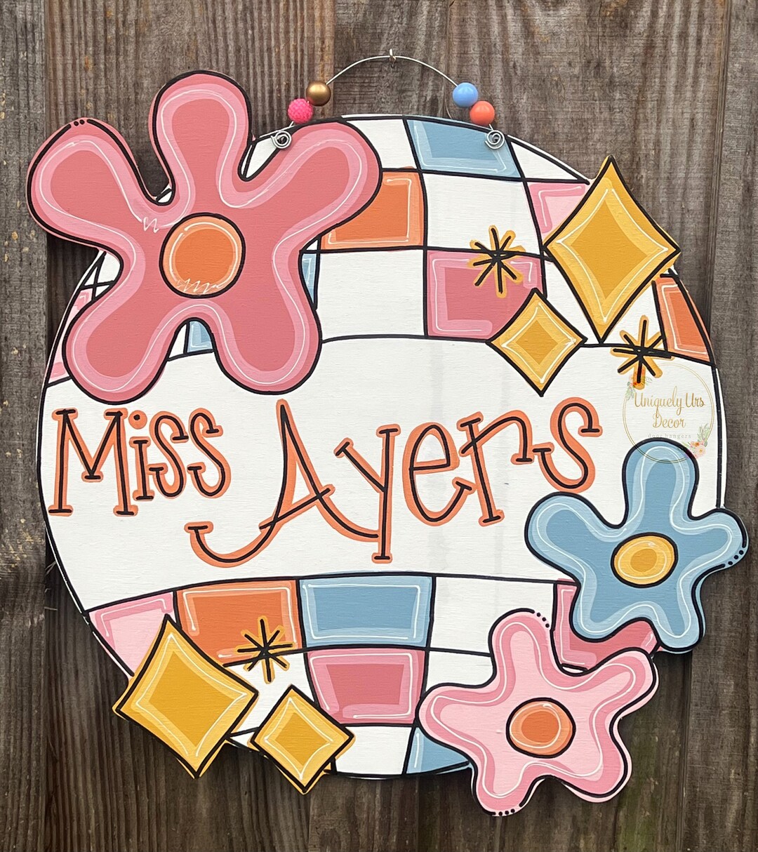 Disco Classroom Door Hanger, Teacher Door Hanger, Back to School, Door ...