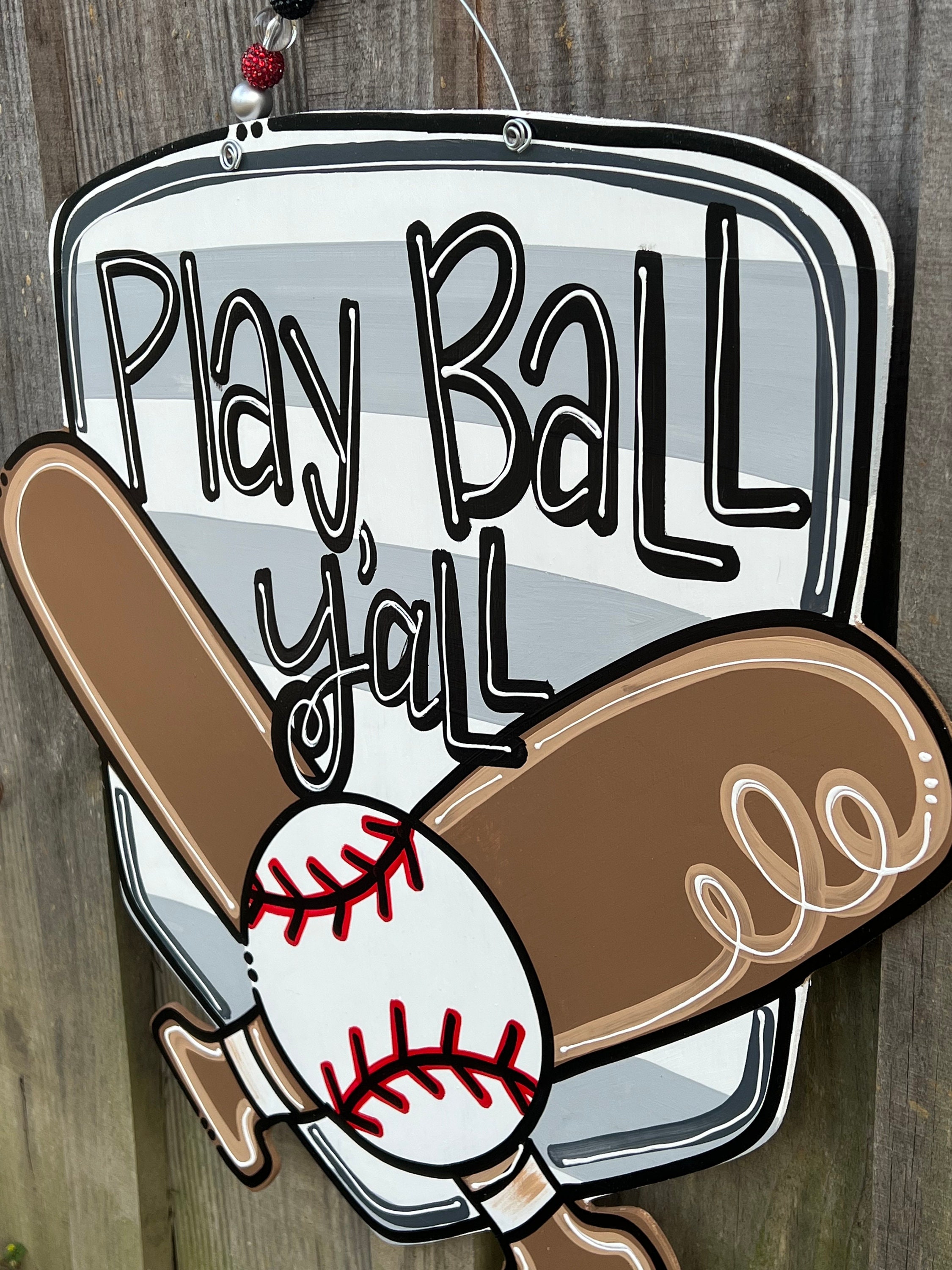 Baseball Home Plate Door Hanger, Home Door Hanger, Welcome Sign, Door ...
