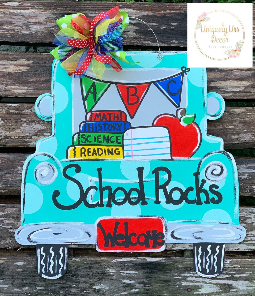 Back to School Door Hanger, Teacher Door Hanger, Truck Door Hanger ...