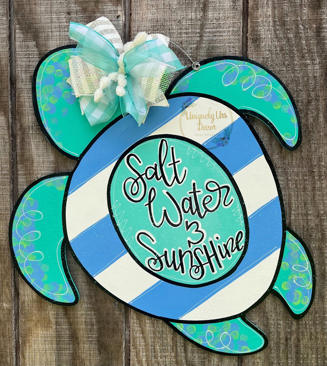 Sea Turtle Door Hanger, Door Hanger, Beach Door Hanger, Summer Door ...