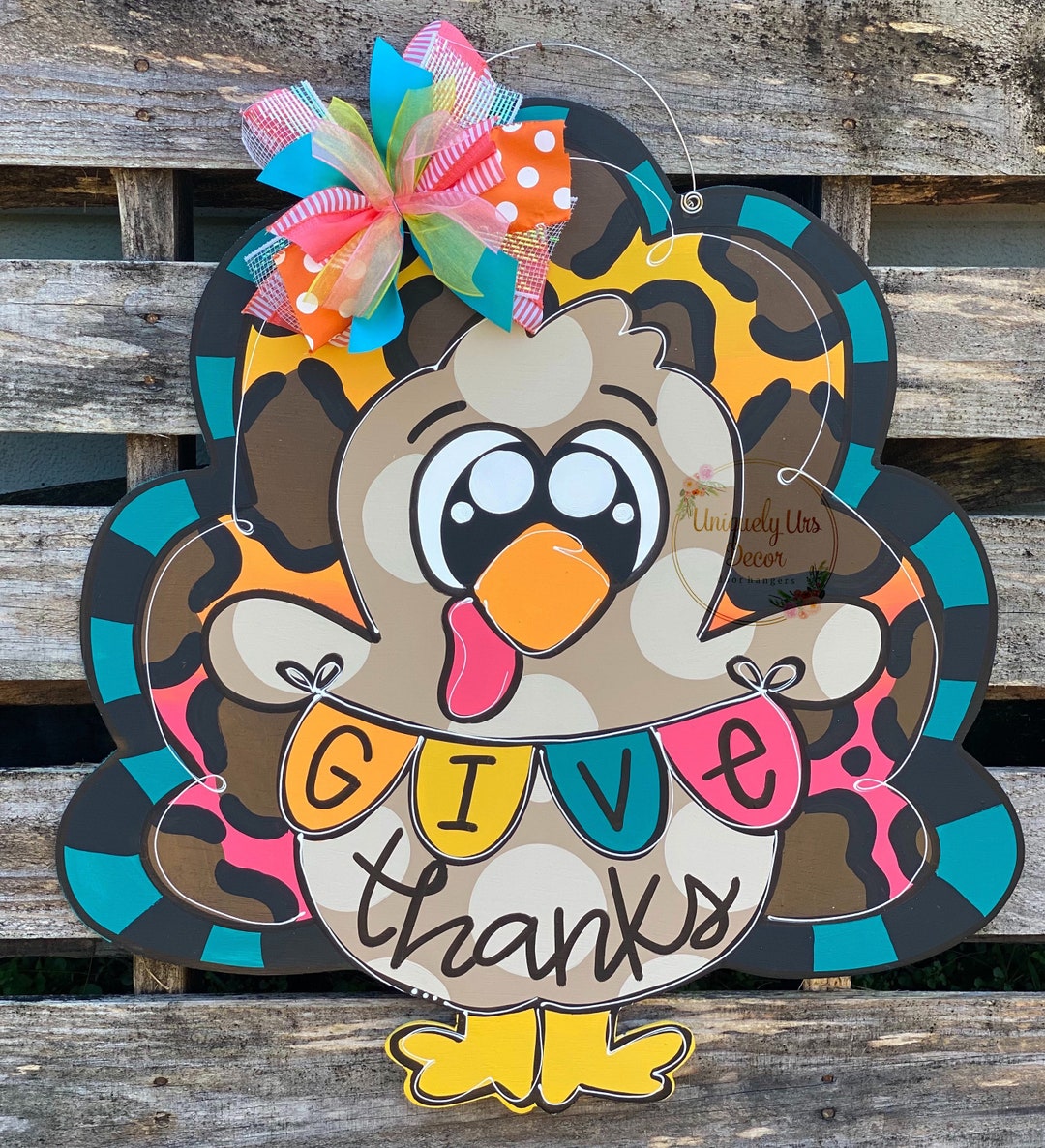 Turkey Door Hanger, Thanksgiving Door Hanger, Door Hanger, Fall Door ...