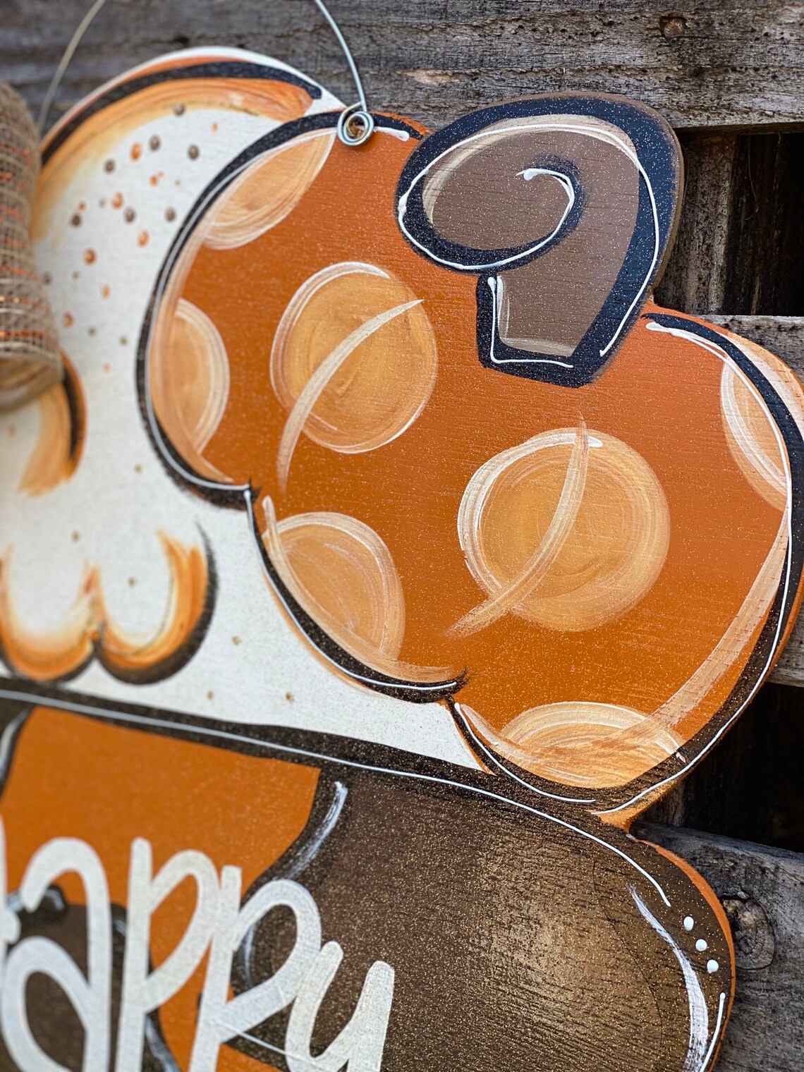 Pumpkin Spice Latte Door Hanger, Door Hanger, Fall Door Hanger - Etsy