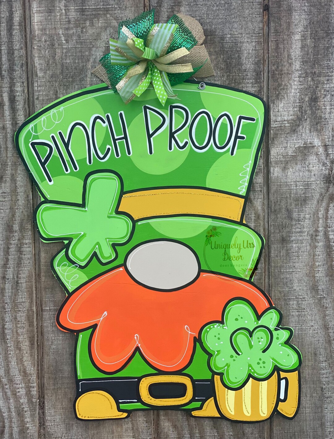 St Patricks Day Gnome Door Hanger, Door Hanger, Gnome Door Hanger, St ...