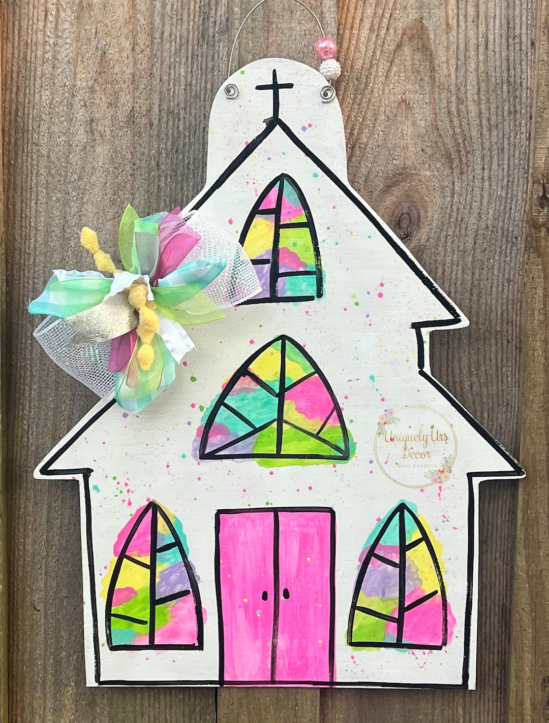 White Church Door Hanger, Easter Door Hanger, Door Hanger - Etsy
