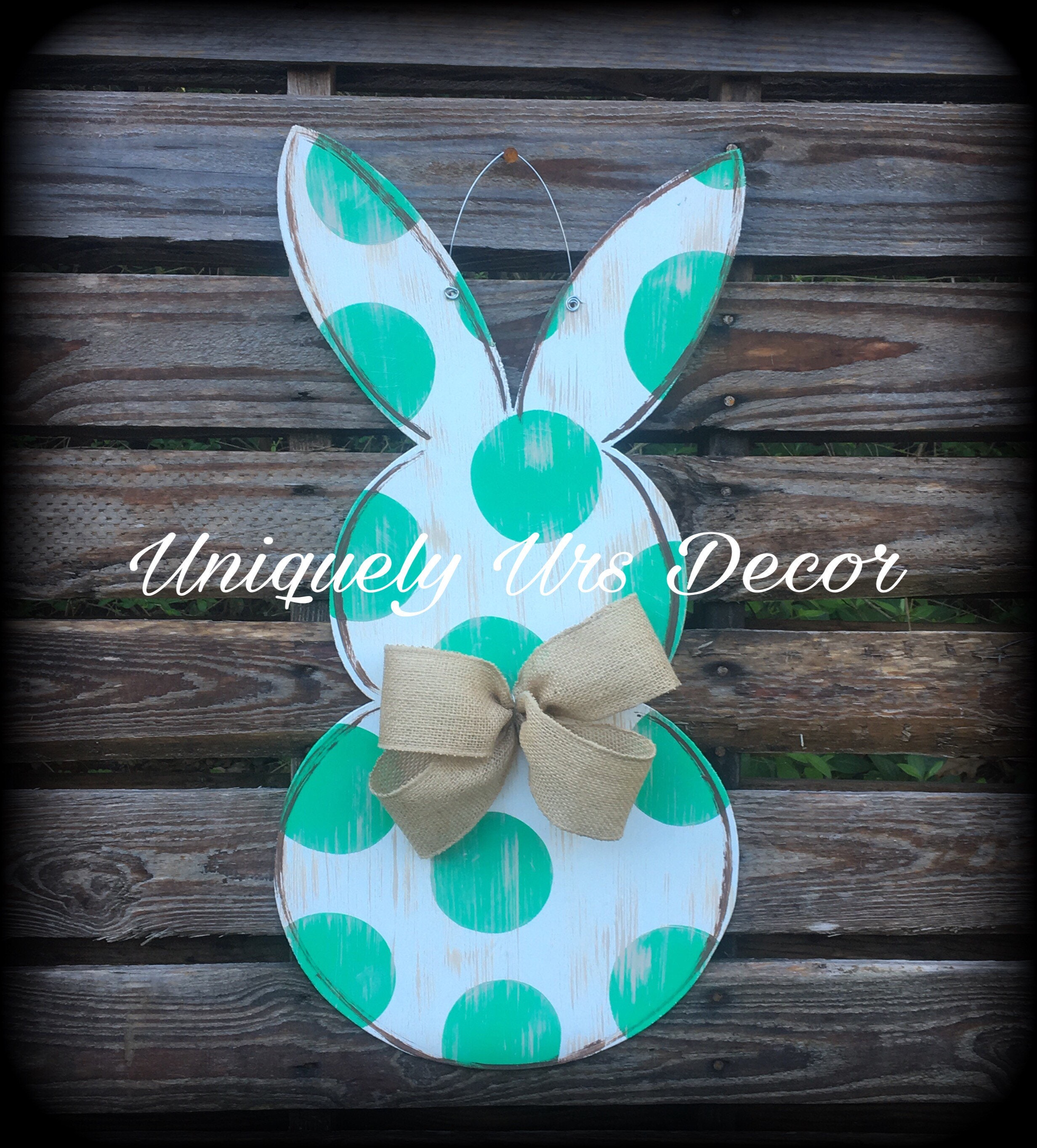 Bunny Door Hanger Easter Door Hanger Door Hanger | Etsy