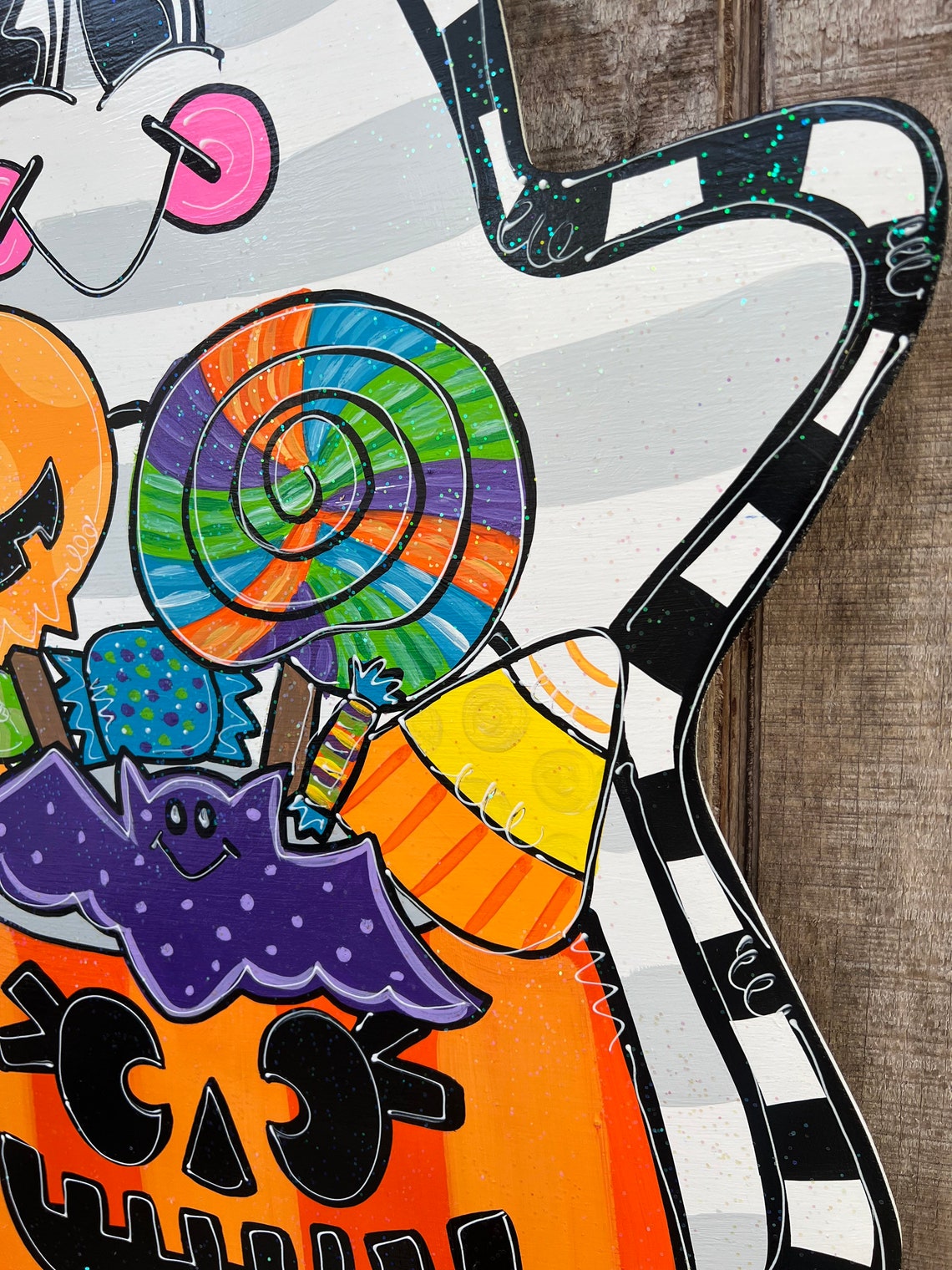 Ghost Door Hanger, Trick or Treat Door Hanger, Door Hanger, Halloween ...