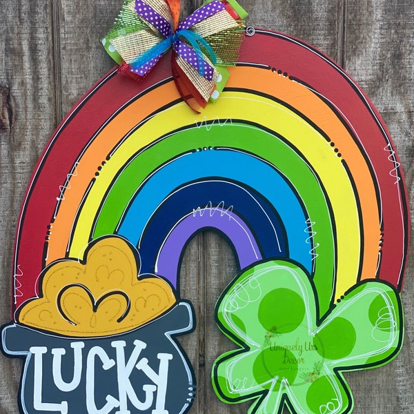 St Patricks Day Door Hanger Etsy