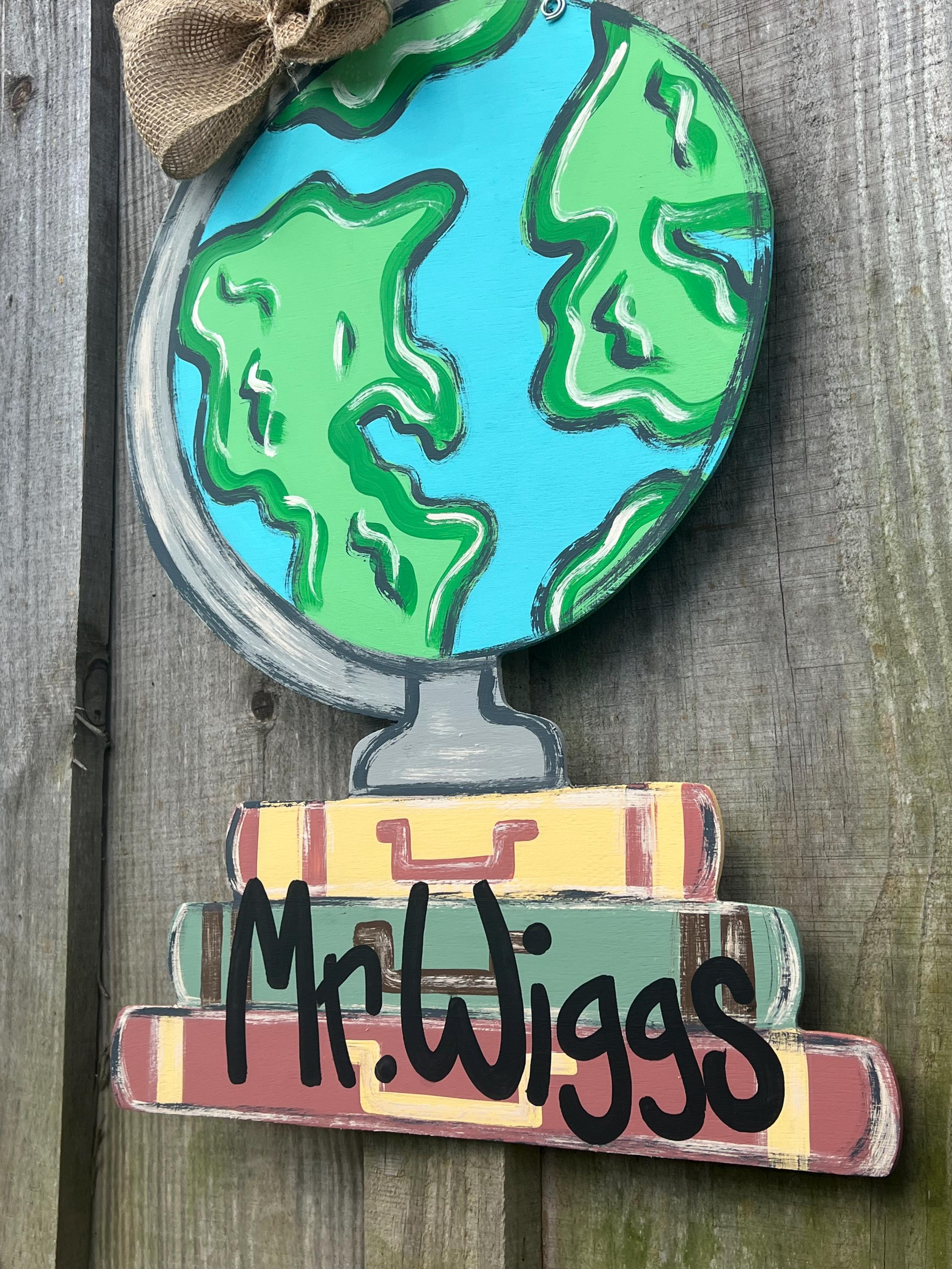 Classroom Door Hanger, Teacher Door Hanger, Door Hanger, Globe Door ...