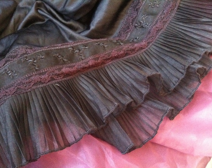 Sexy Black Lace Half Slip/black Lace Lingerie/vintage Black Half Slip ...