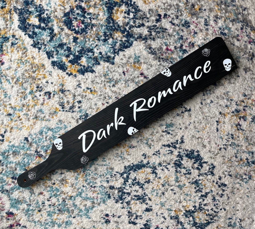 Custom Dark Romance Wood Paddle With Skulls and Roses, Bookish Romance ...