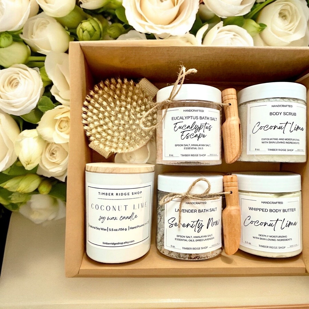 Hand Crafted Whipped Body Butter Gift Set With Soy Wax Candle, Sugar ...