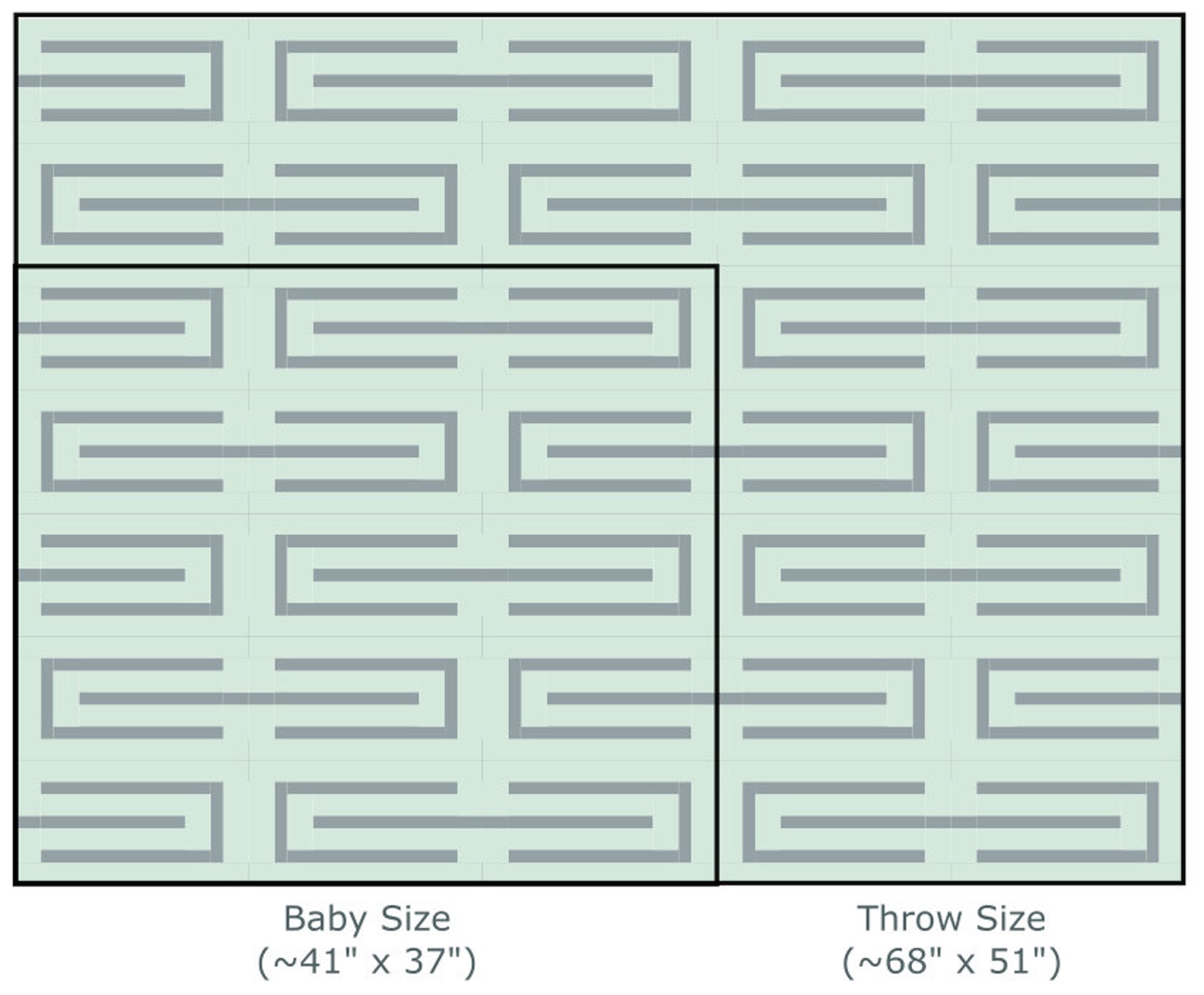 Mod Rectangles Quilt - Pdf Mid-century Modern Geometric Quilt Pattern ...