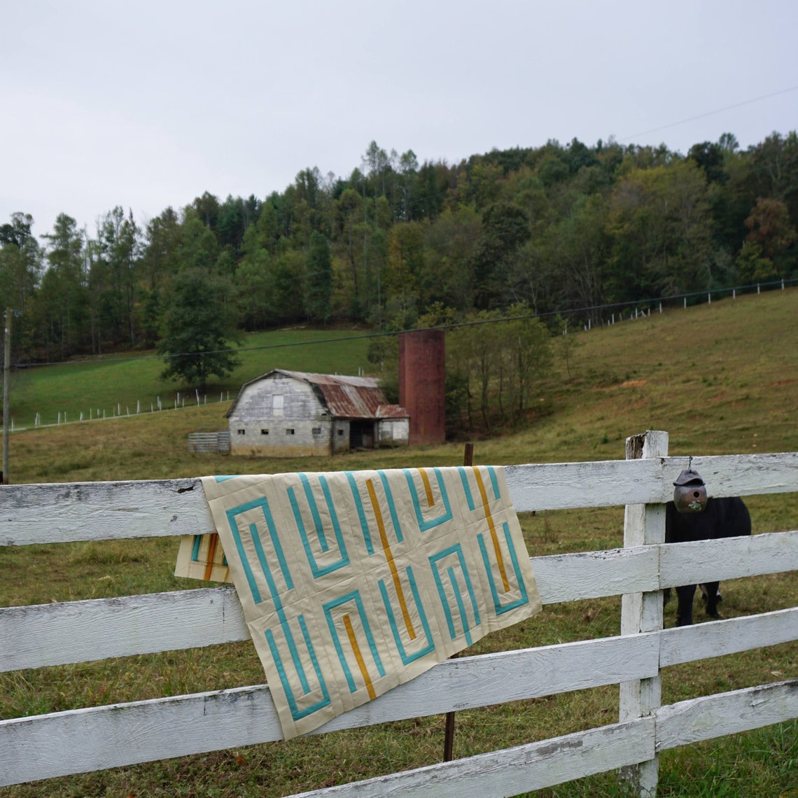 Mod Rectangles Quilt Pdf Mid-century Modern Geometric Quilt - Etsy