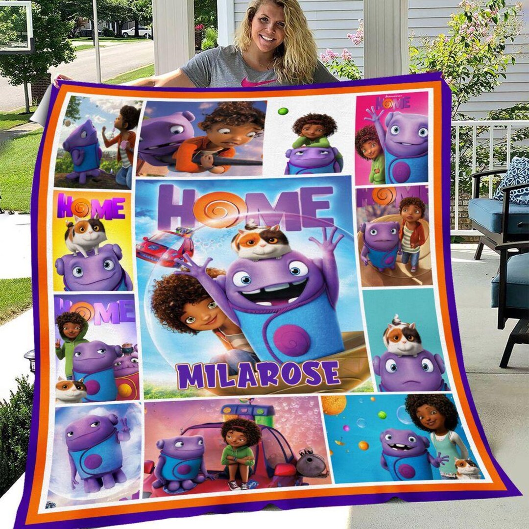 Manta personalizada de dibujos animados Oh Home, manta de dibujos ...