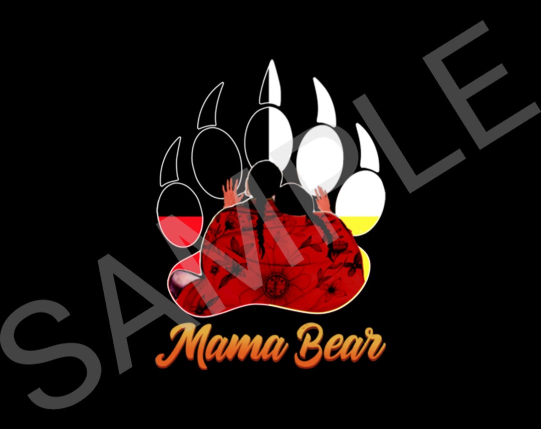 Native American Mama Bear Paw PNG, Native American Sublimation, Western ...