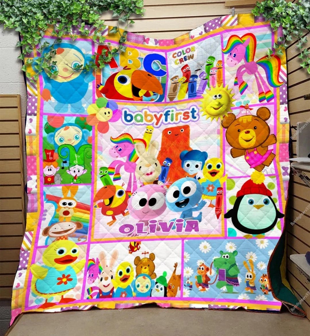 Custom Baby First TV Blanket, Baby First TV Bedding Set, Baby First TV ...