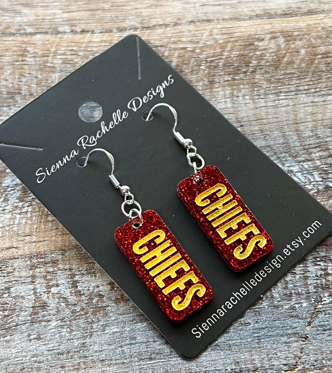 Kansas City Chiefs Earrings Football Earrings NFL Team - Etsy