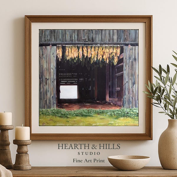 Tobacco Barn Painting - Etsy
