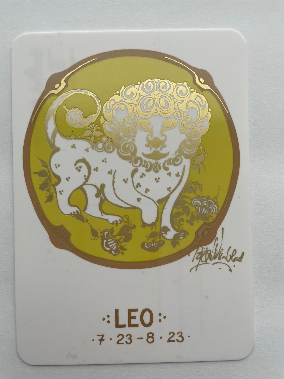 Rosenthal LEO Ceramic Card Karte ZODIAC Bjorn Wiinblad NOS Birthday ...