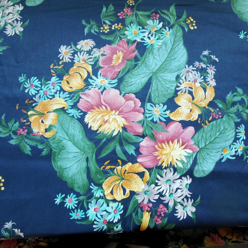 Floral Chintz Fabric - Etsy