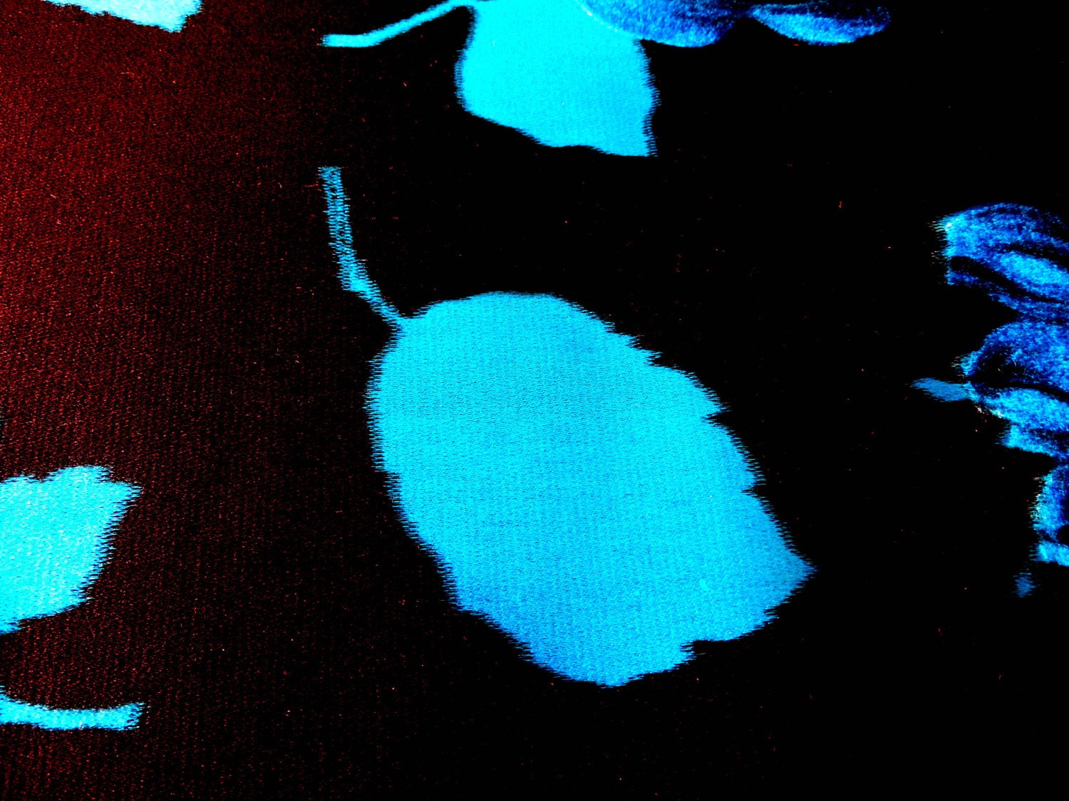 YSL Satin Fabric Silk Hand Painted Raised Blue Cabbage Roses | Etsy