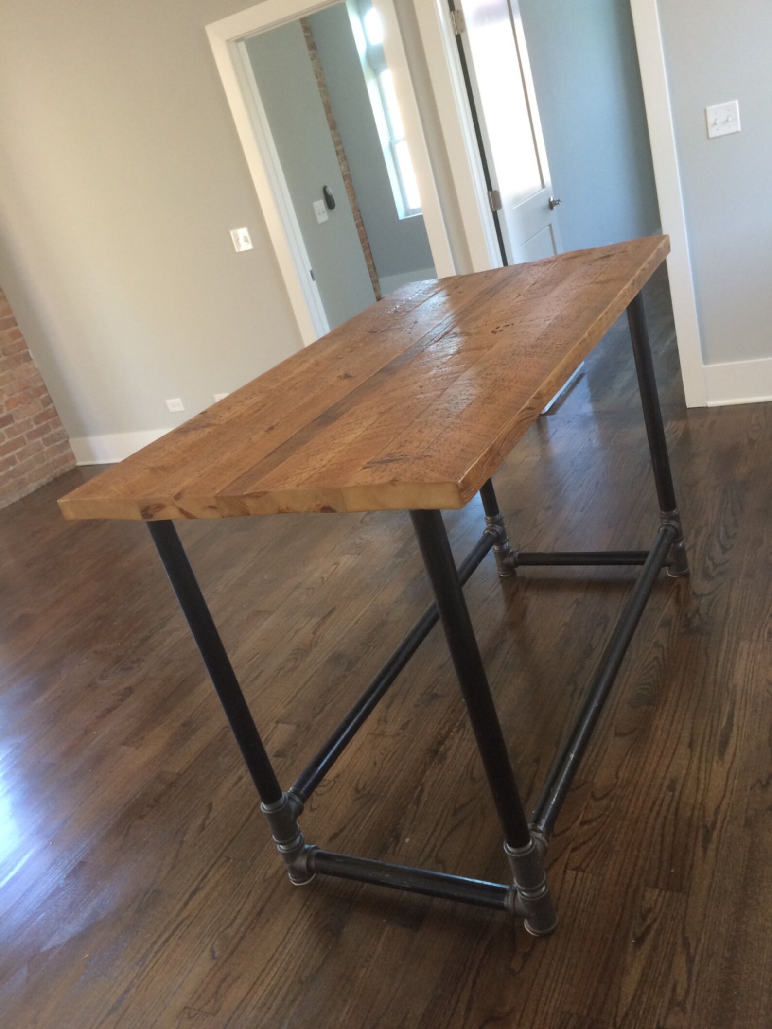 Custom Made Barnwood and Threaded Pipe Kitchen Islands - Etsy