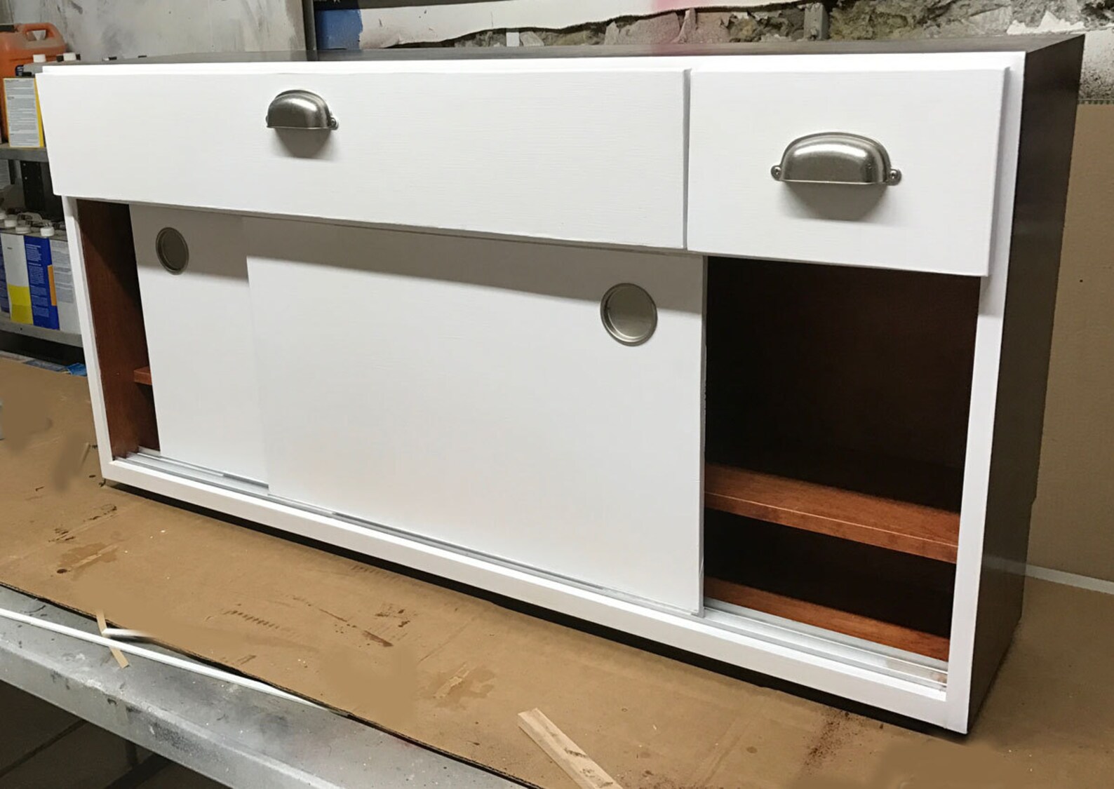 Custom Cabinet for Small Inset in Home Office - Etsy