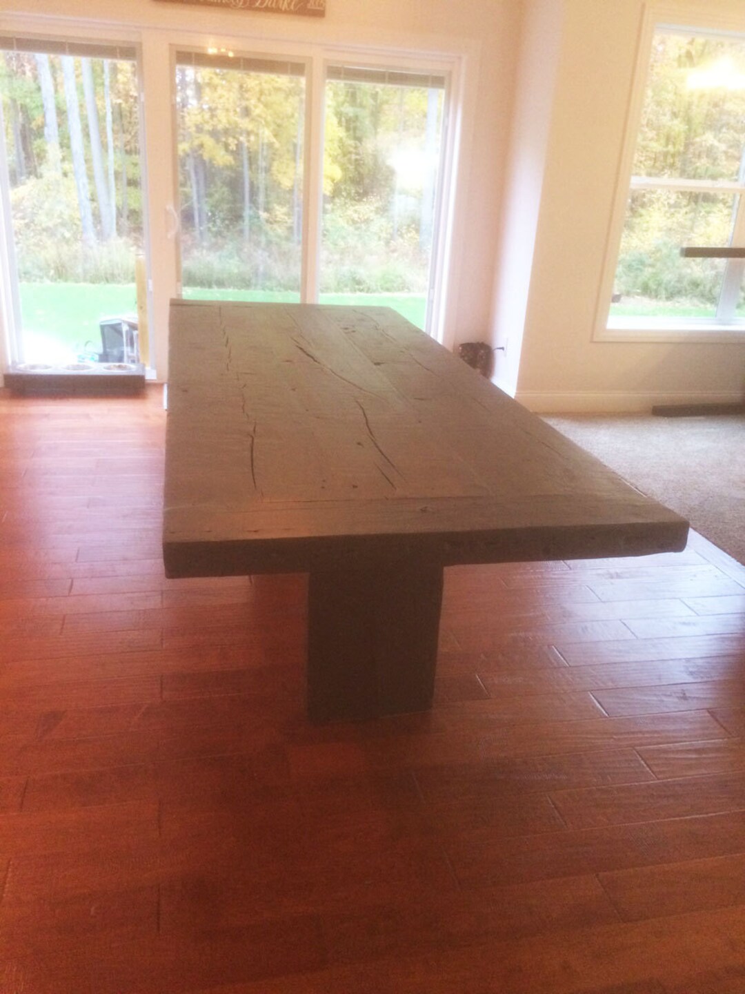 Barn Wood Timber Dining Room Table - Etsy