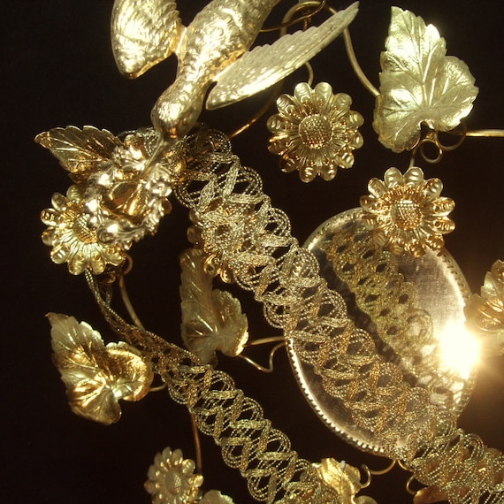Antique Bronze Gold Metallic Lace Trim 1900s Metal Thread - Etsy