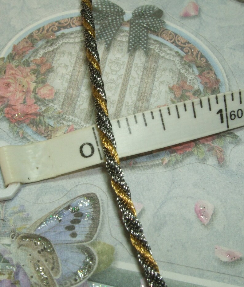 Antique Rope Cord Trim of Gold Silver Metallic Brocade - Etsy