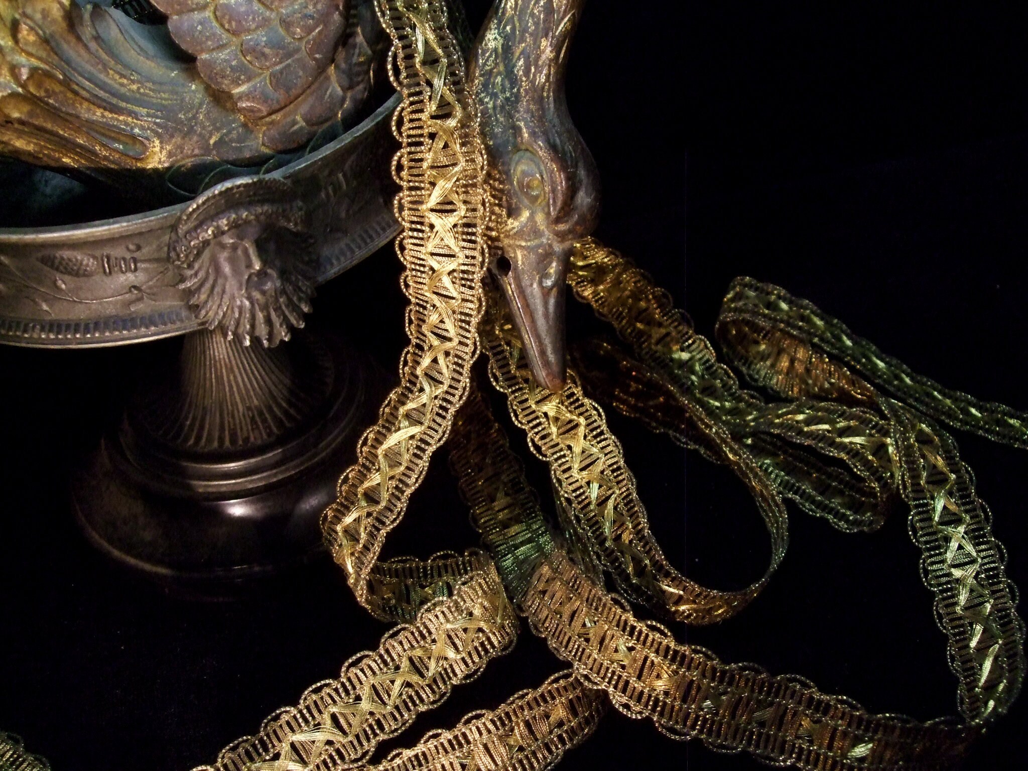 Antique Gold Metal Metallic Trim 1920s Heavy as of High Metal - Etsy
