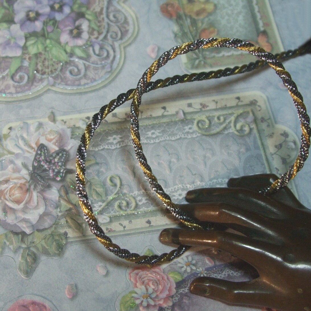 Antique Rope Cord Trim of Gold Silver Metallic Brocade - Etsy