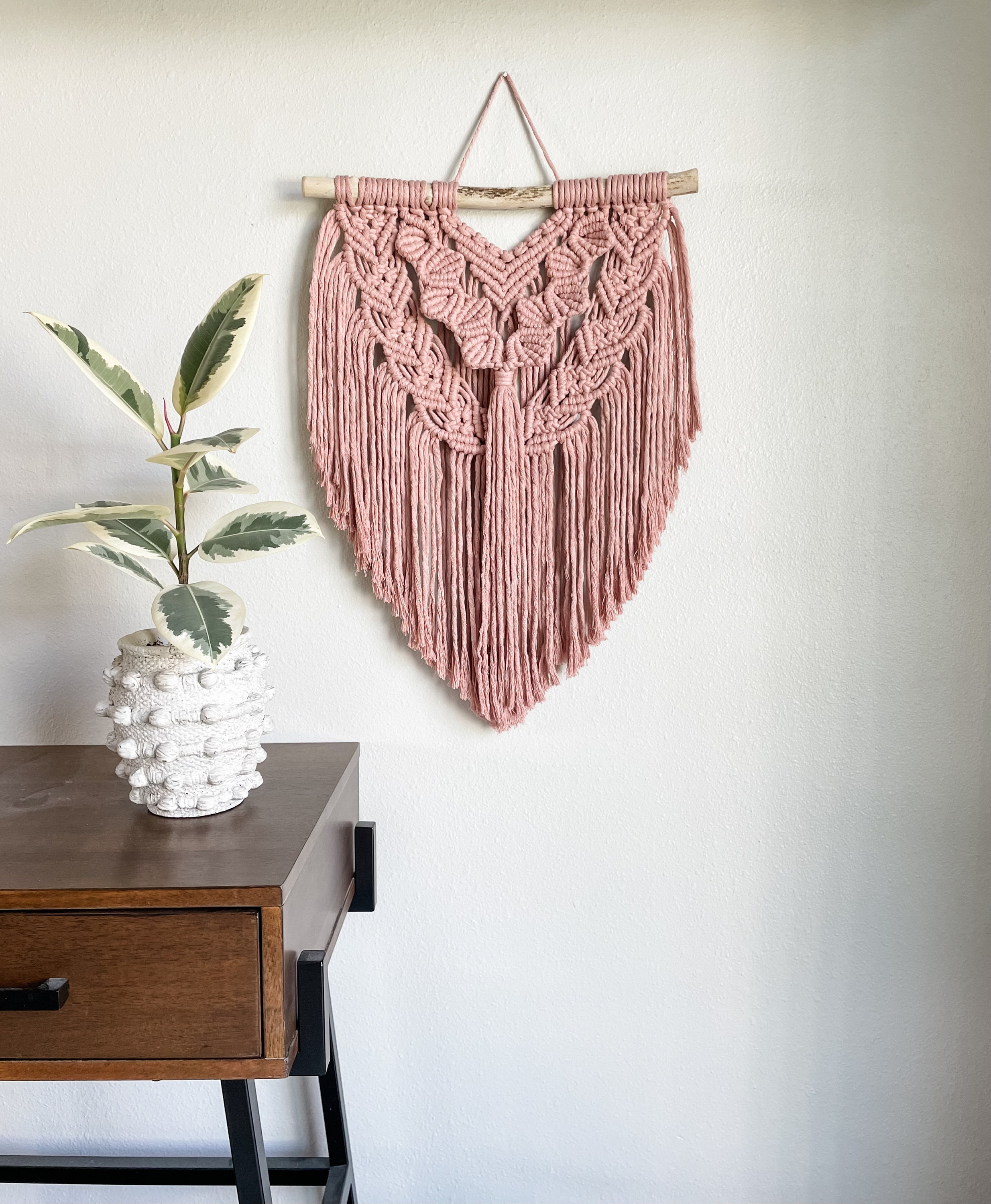 Macrame Wall Hanging | “dorothy” | Antique Peach Wall Hanging - Etsy