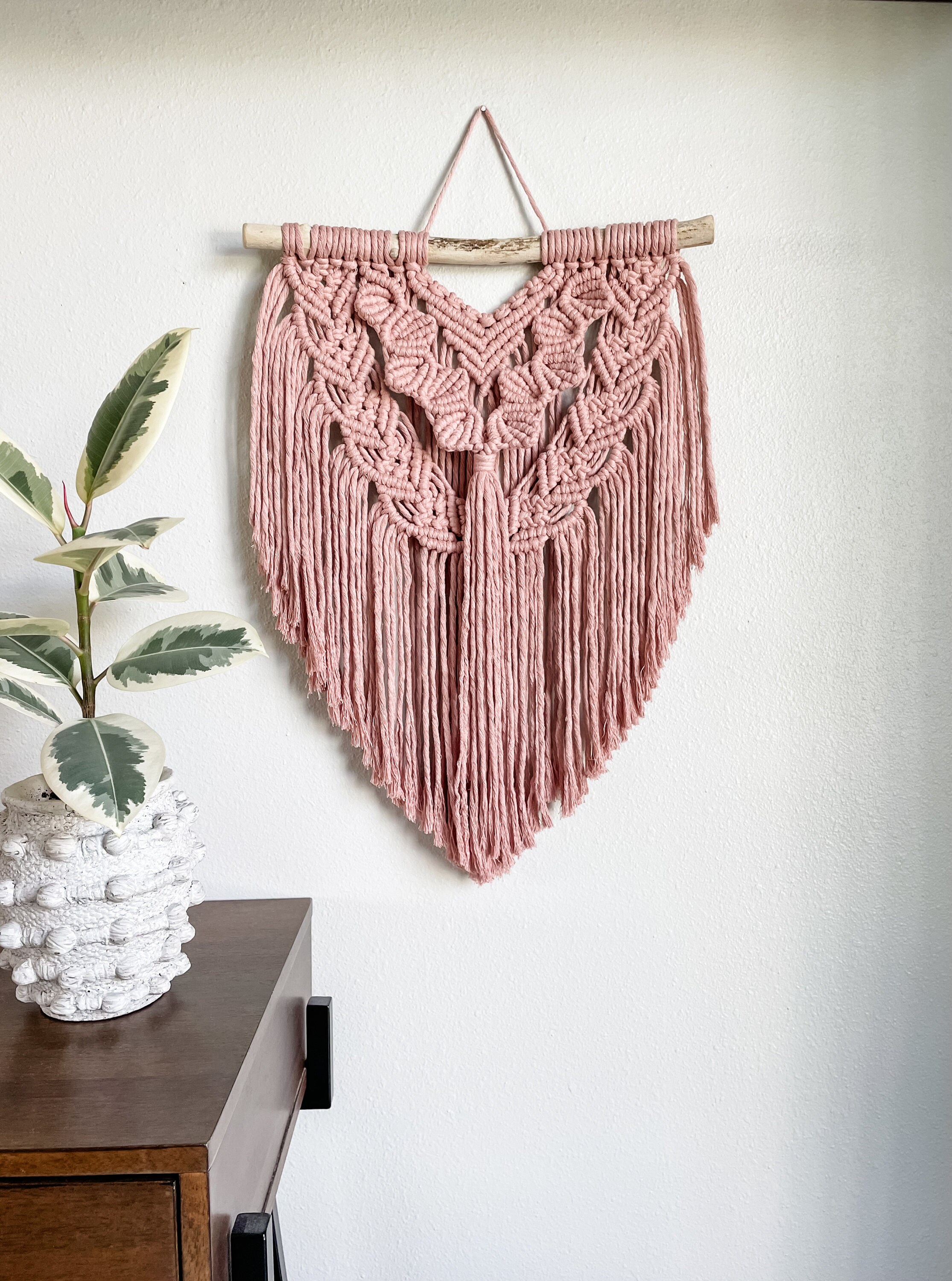 Macrame Wall Hanging | “dorothy” | Antique Peach Wall Hanging - Etsy
