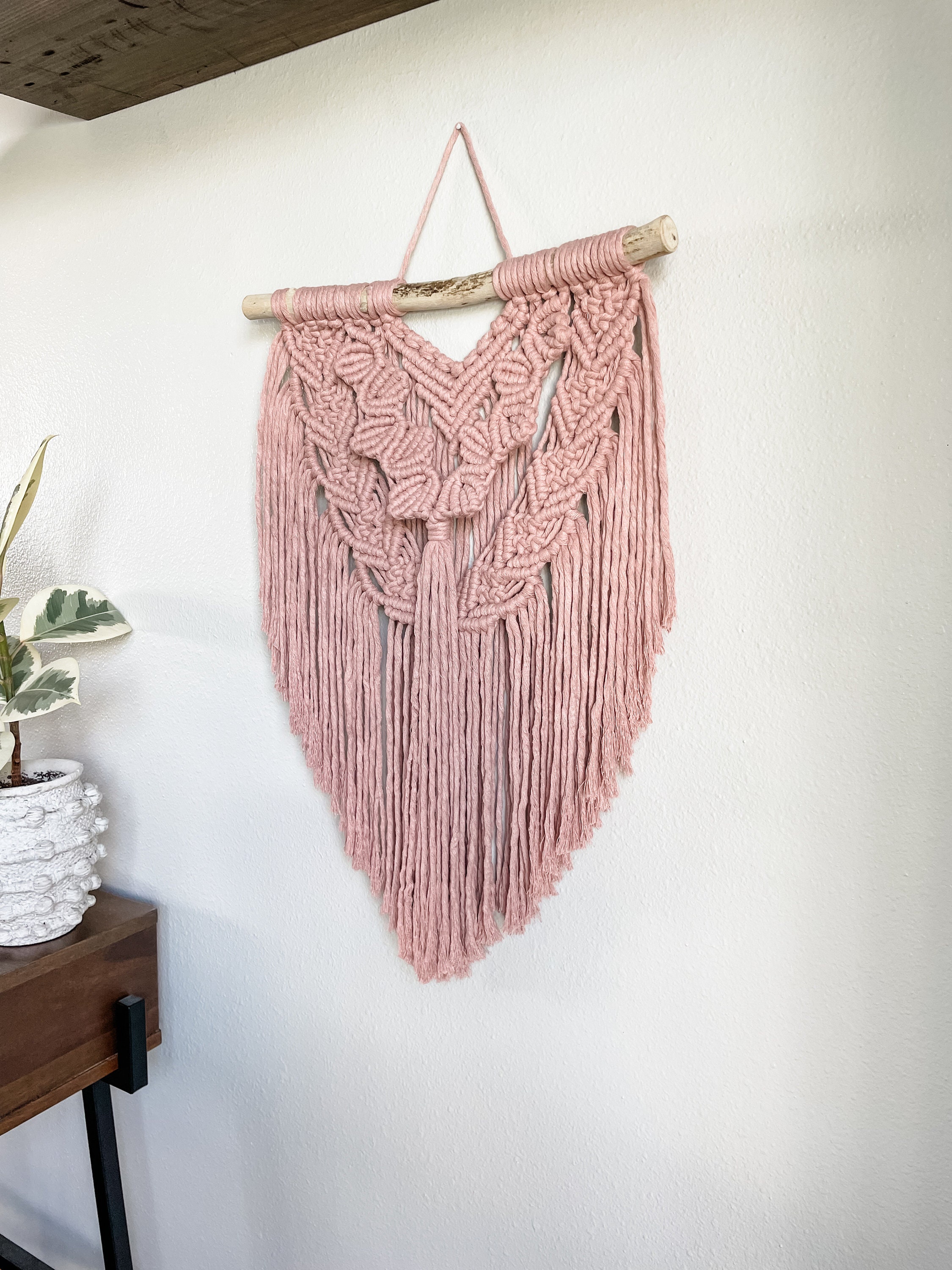 Macrame Wall Hanging | “dorothy” | Antique Peach Wall Hanging - Etsy