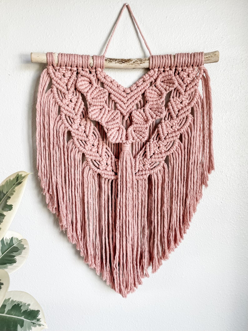 Macrame Wall Hanging | “dorothy” | Antique Peach Wall Hanging - Etsy