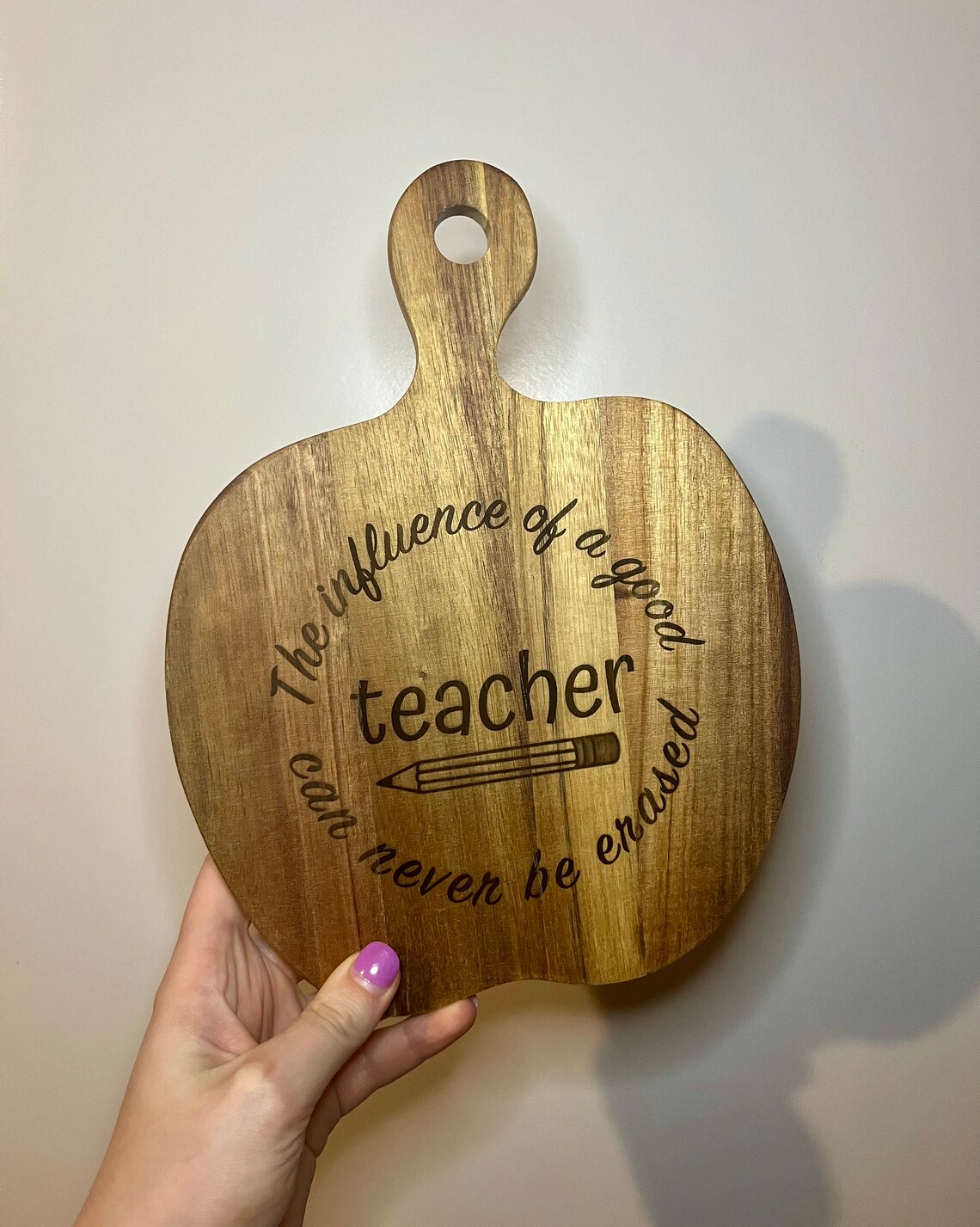 Teacher Appreciation Cutting and Charcuterie Wood Board - Etsy