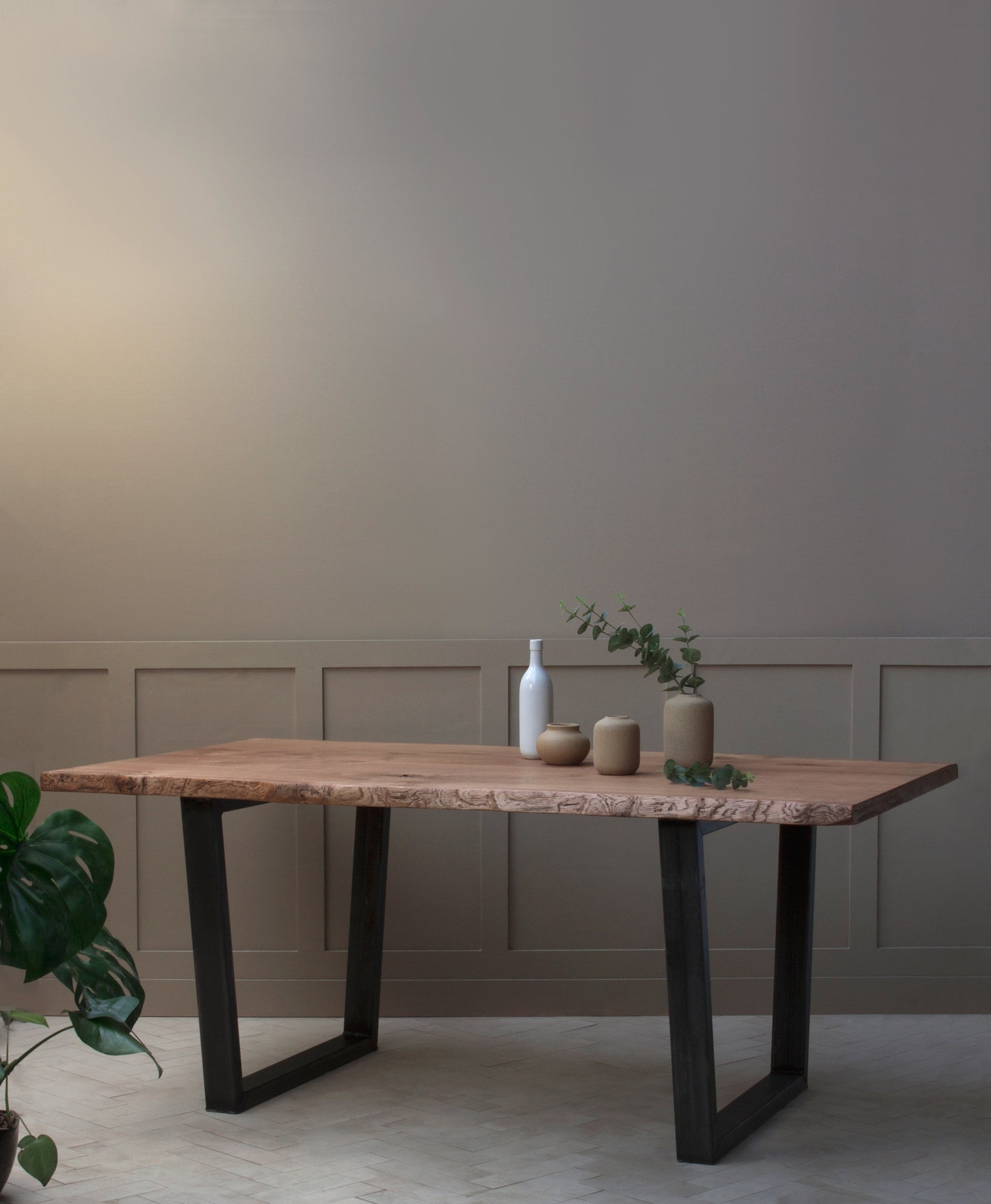 Konk ‖ Waney-börd Table [metal Legs] ‖ Bespoke Sizes Available ‖ Live ...