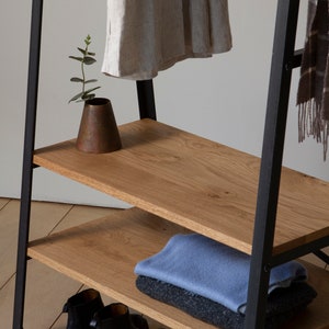 Konk ‖ 'simple' Oak Clothes Rail [metal] ‖ Bespoke Sizes Available ...