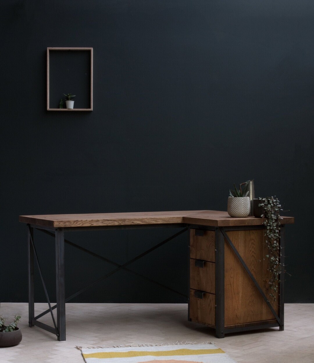 Konk 'classic' Industrial Corner Desk Right Bespoke Sizes Available ...