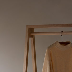 Konk ‖ 'simple' Oak Clothes Rail [wooden] ‖ Bespoke Sizes Available ...
