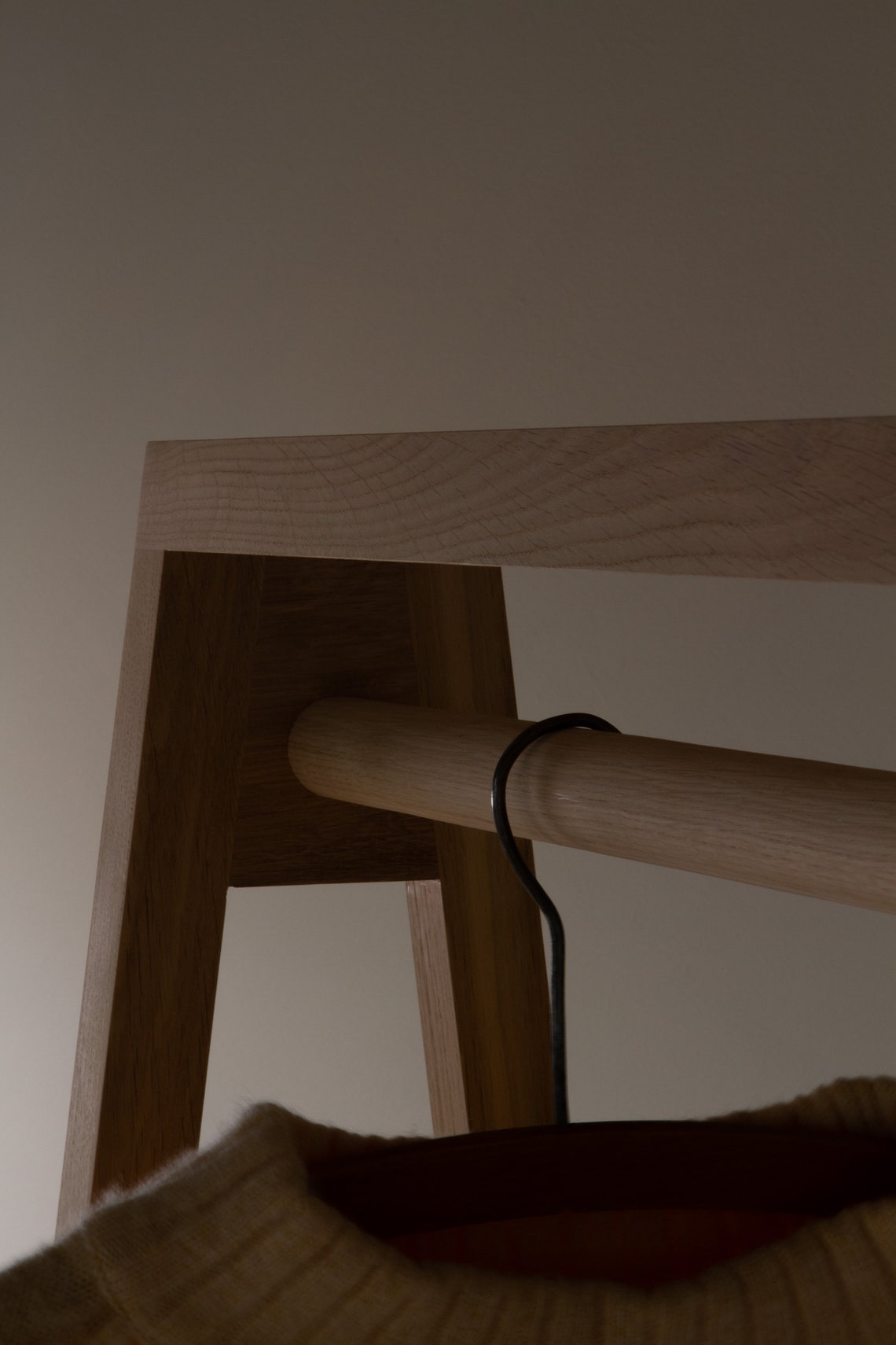 Konk ‖ 'simple' Oak Clothes Rail [wooden] ‖ Bespoke Sizes Available ...