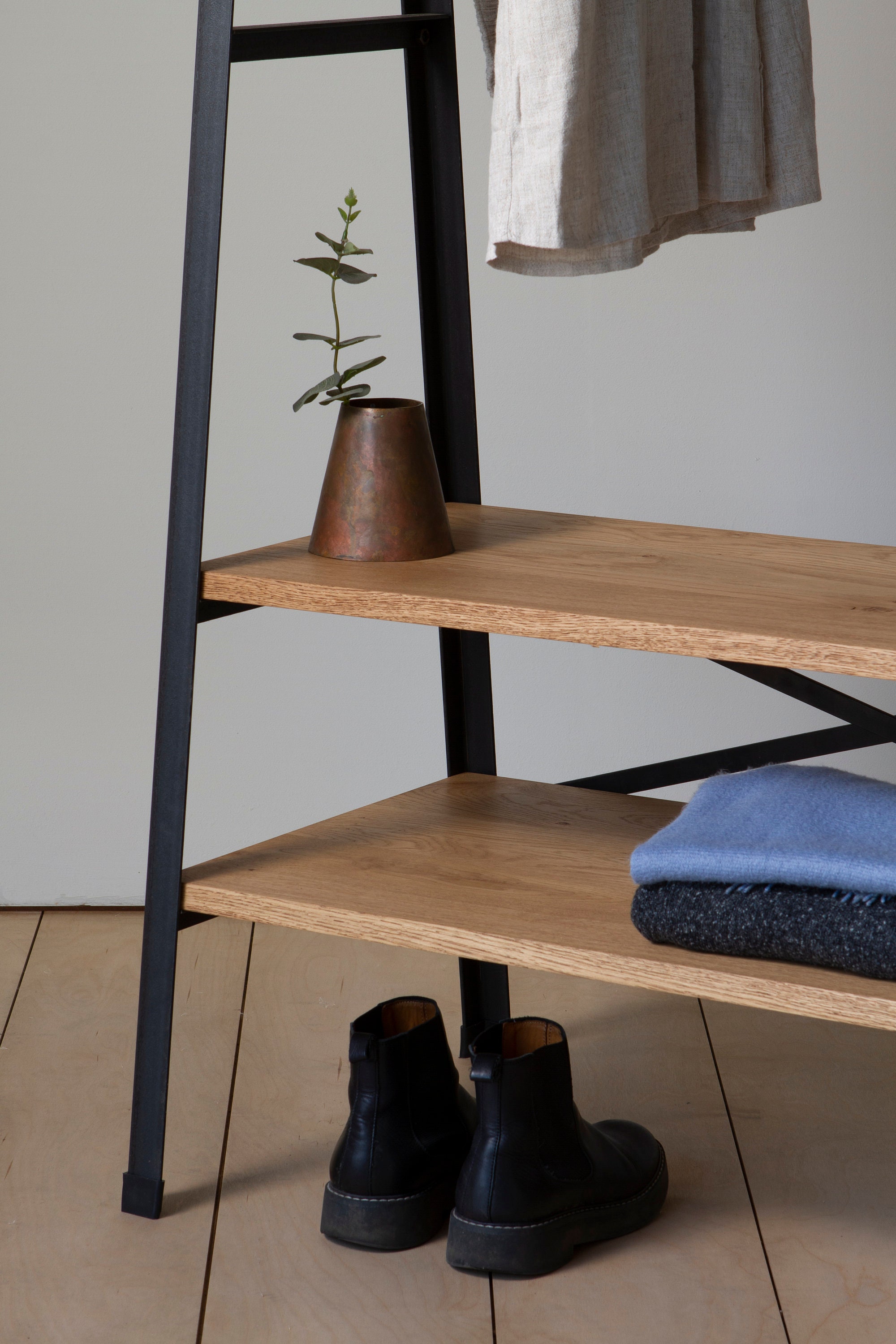 Konk ‖ 'simple' Oak Clothes Rail [metal] ‖ Bespoke Sizes Available ...
