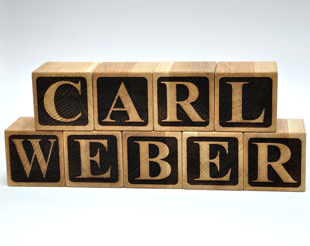 2.5 Personalized Wooden Name Blocks, Natural Personalized Wooden Toy ...